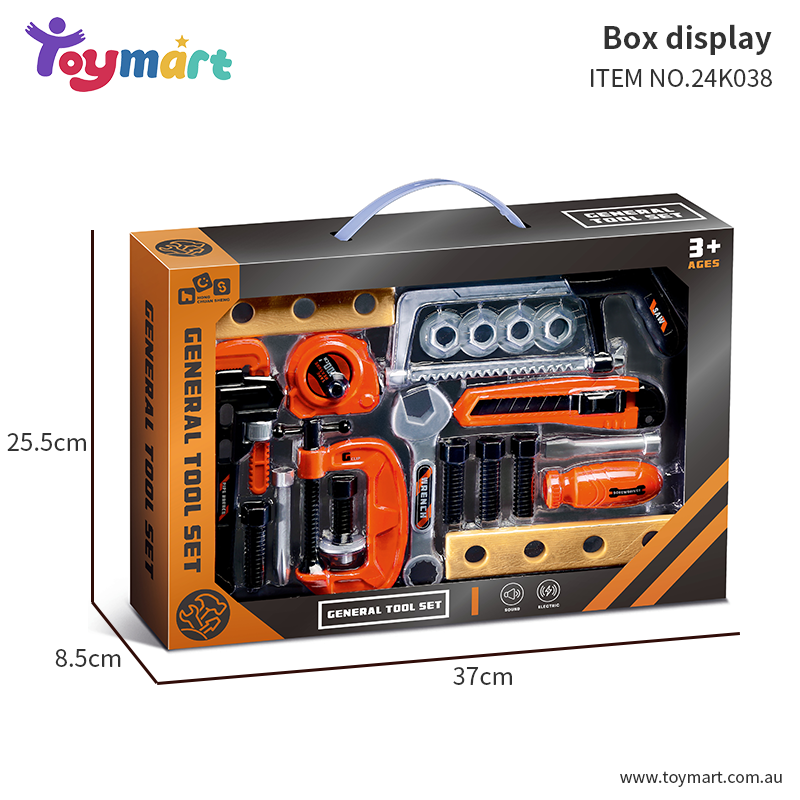 Toymart General Tool Set for Kids, Pretend Play Construction Kit with