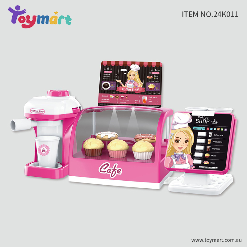 TOYMART Kids’ Coffee Shop Playset – Pretend Play Café Set with Coffee ...