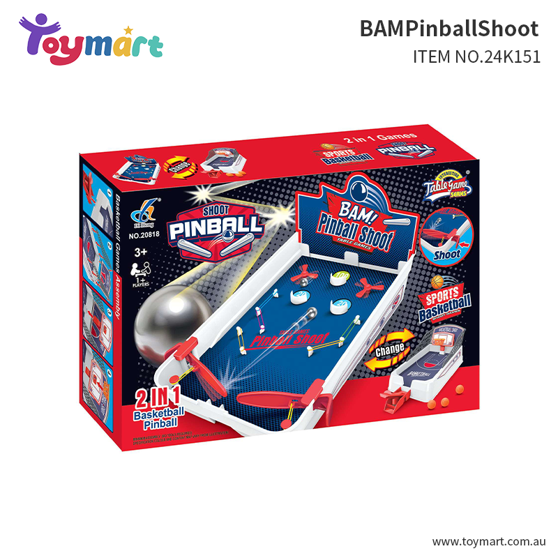 2-in-1 Basketball & Pinball Shoot Game – Double the Fun for Kids! – Toymart