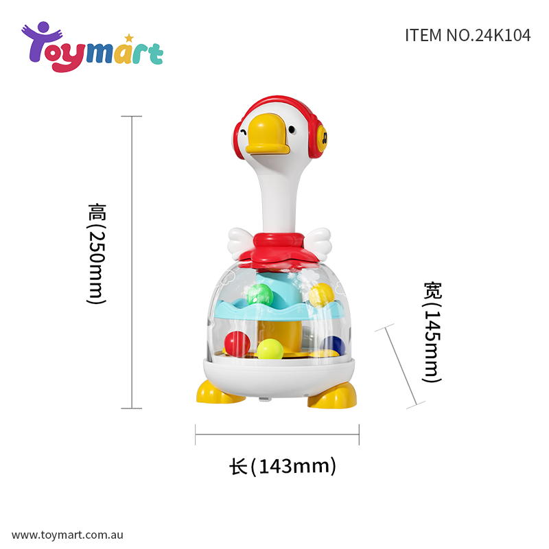 Toymart Musical Spinning Goose Toy – Interactive Ball Drop Game with L