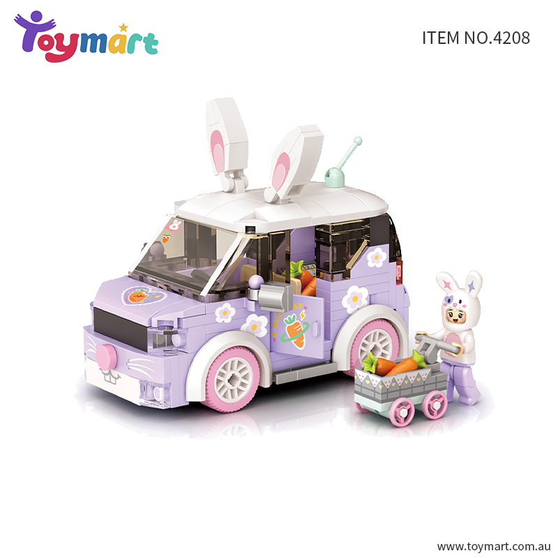 Toymart Mini Bunny Radish Car Building Blocks Set – 3D Bunny Radish Ca