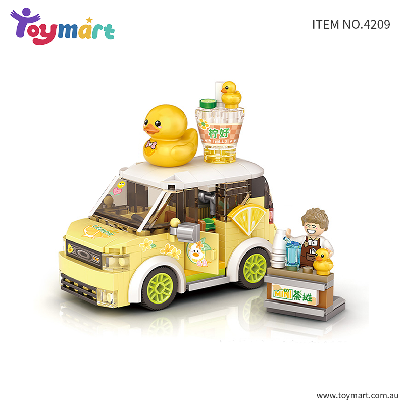 Toymart Mini Duck Lemon Tea Car Building Blocks Set – 260 PCS DIY Duck